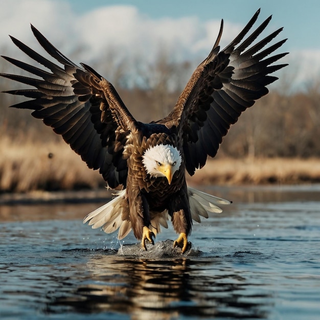Premium Photo | Bald Eagle Fishing ai generated Premium Photo | Bald Eagle Fishing ai generated