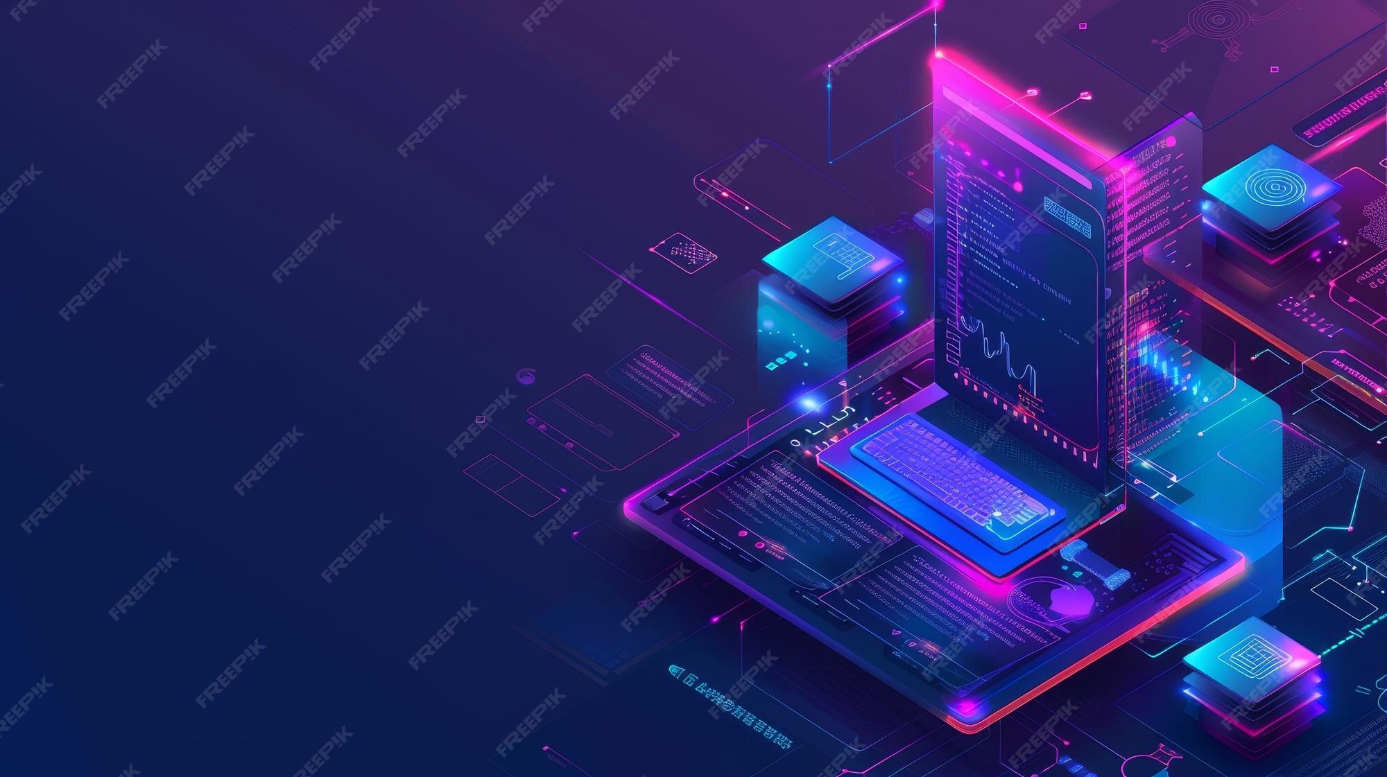 Premium Photo | The banner explains coding course neural network and artificial intelligence on ...