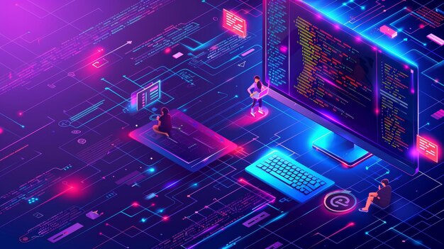 Premium Photo | Banner with code testing concept Overview of software ...