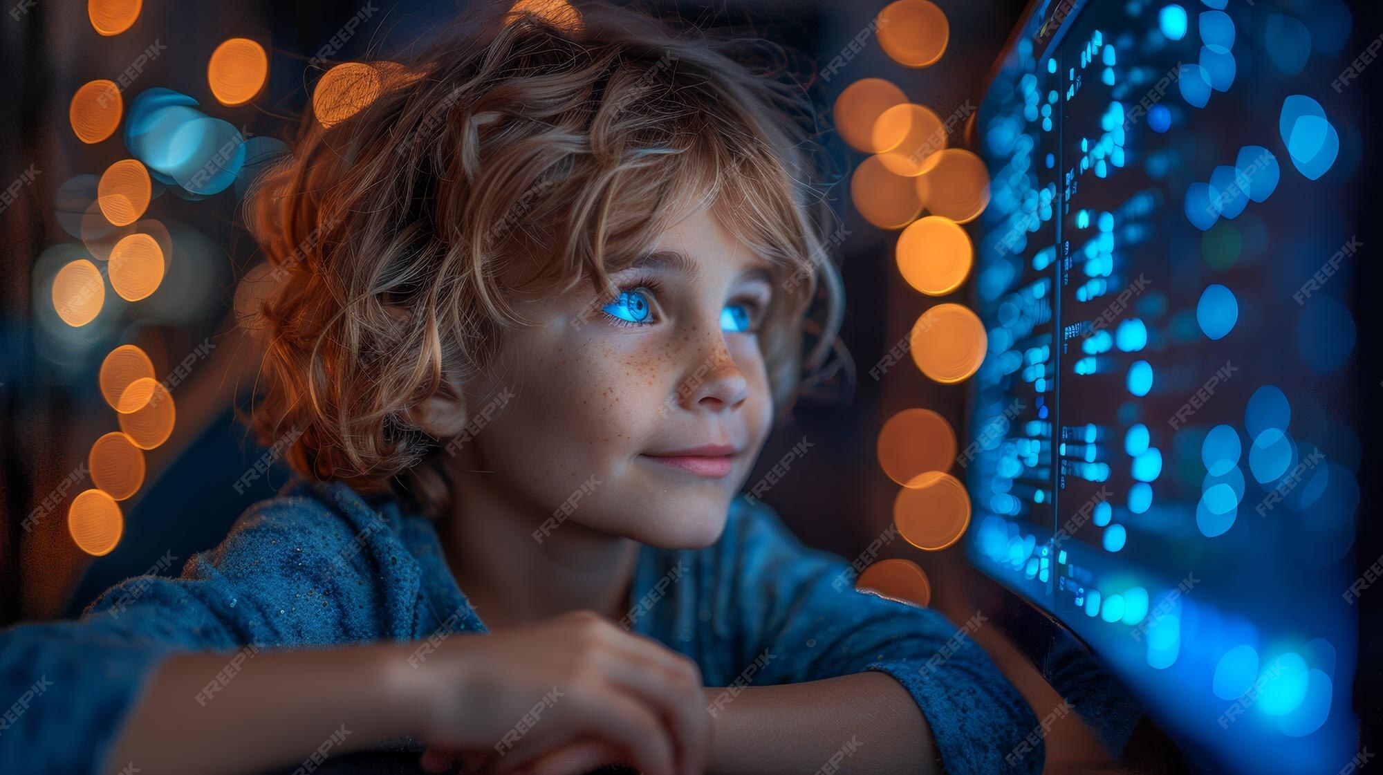 A banner with a concept of computing technology on a white background ...