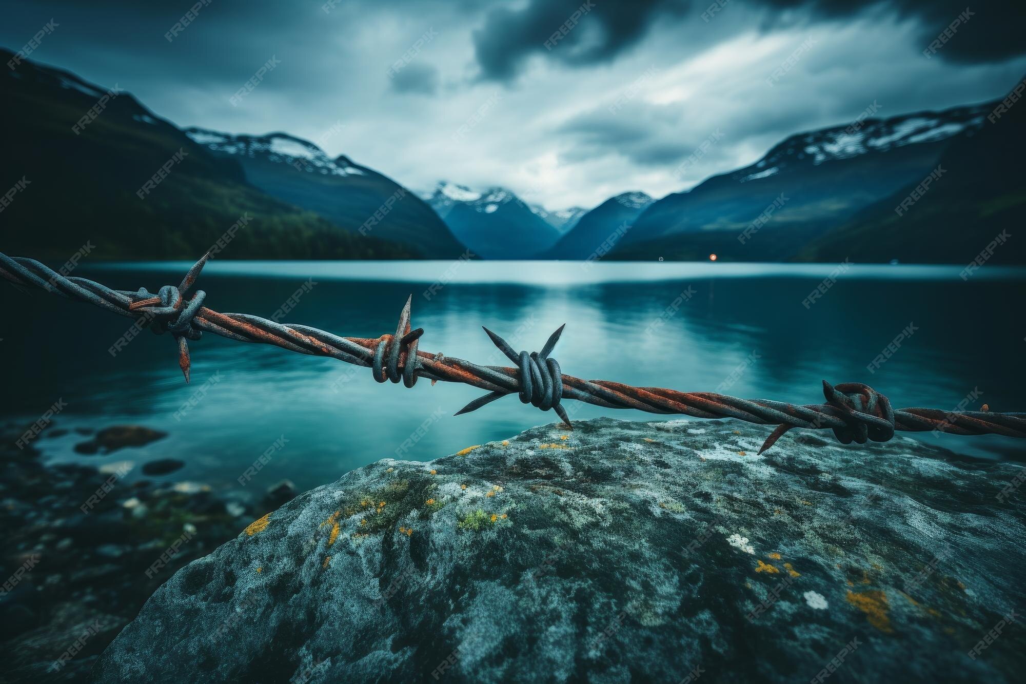 Premium Photo | Barbed wire fence and barbed wire to prevent intruders ... Premium Photo | Barbed wire fence and barbed wire to prevent intruders ...