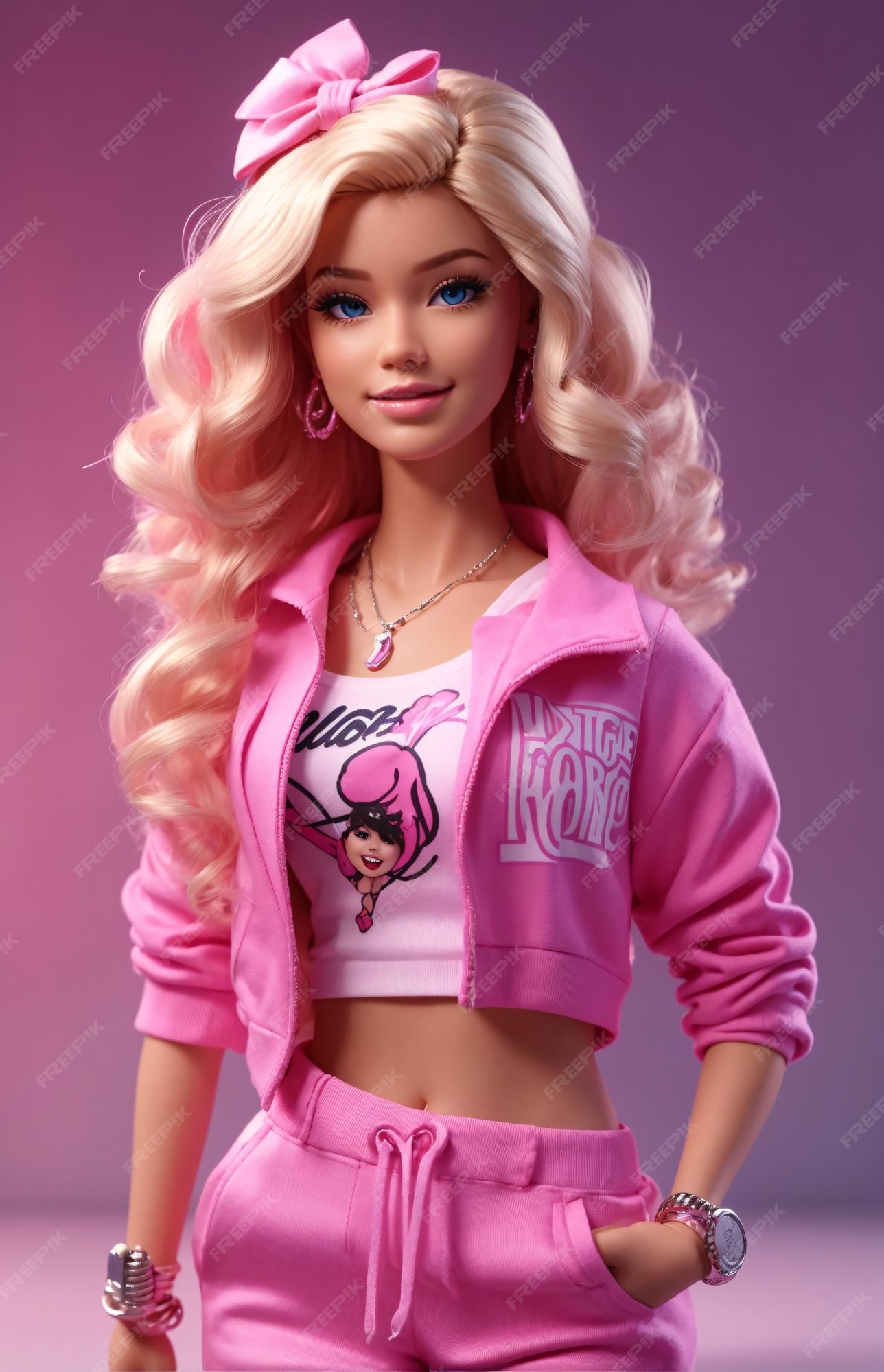 Premium Ai Image Barbie Doll In Hip Hop Urban Street Outfit