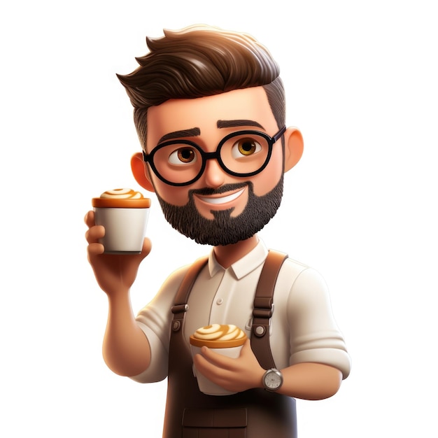 Premium AI Image | Barista digital avatar Generative AI Premium AI Image | Barista digital avatar Generative AI