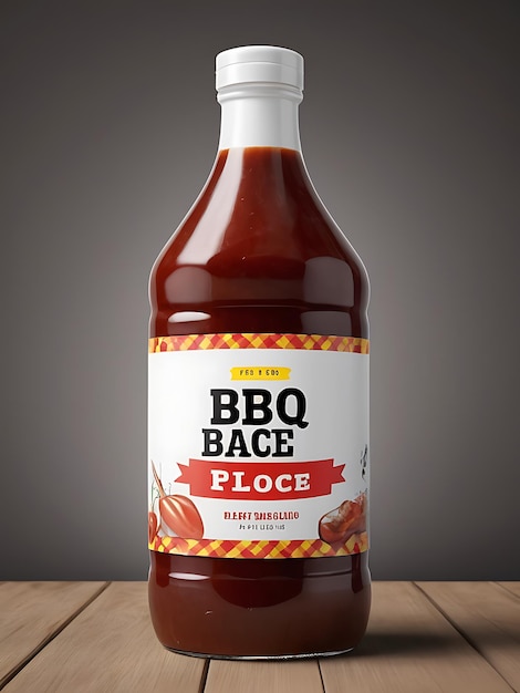 Bbq Sauce Bottle Mockup Premium Ai Generated Image