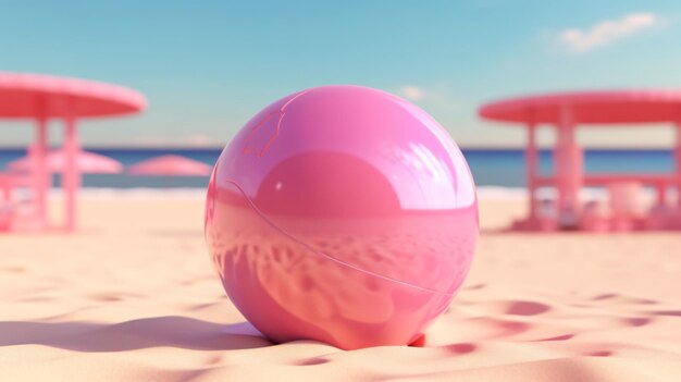 Premium Ai Image Beach Ball