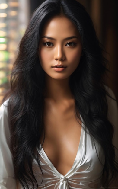 Premium AI Image | Beautiful Asian Model in Silky Satin Dress Lingerie ... Premium AI Image | Beautiful Asian Model in Silky Satin Dress Lingerie ...