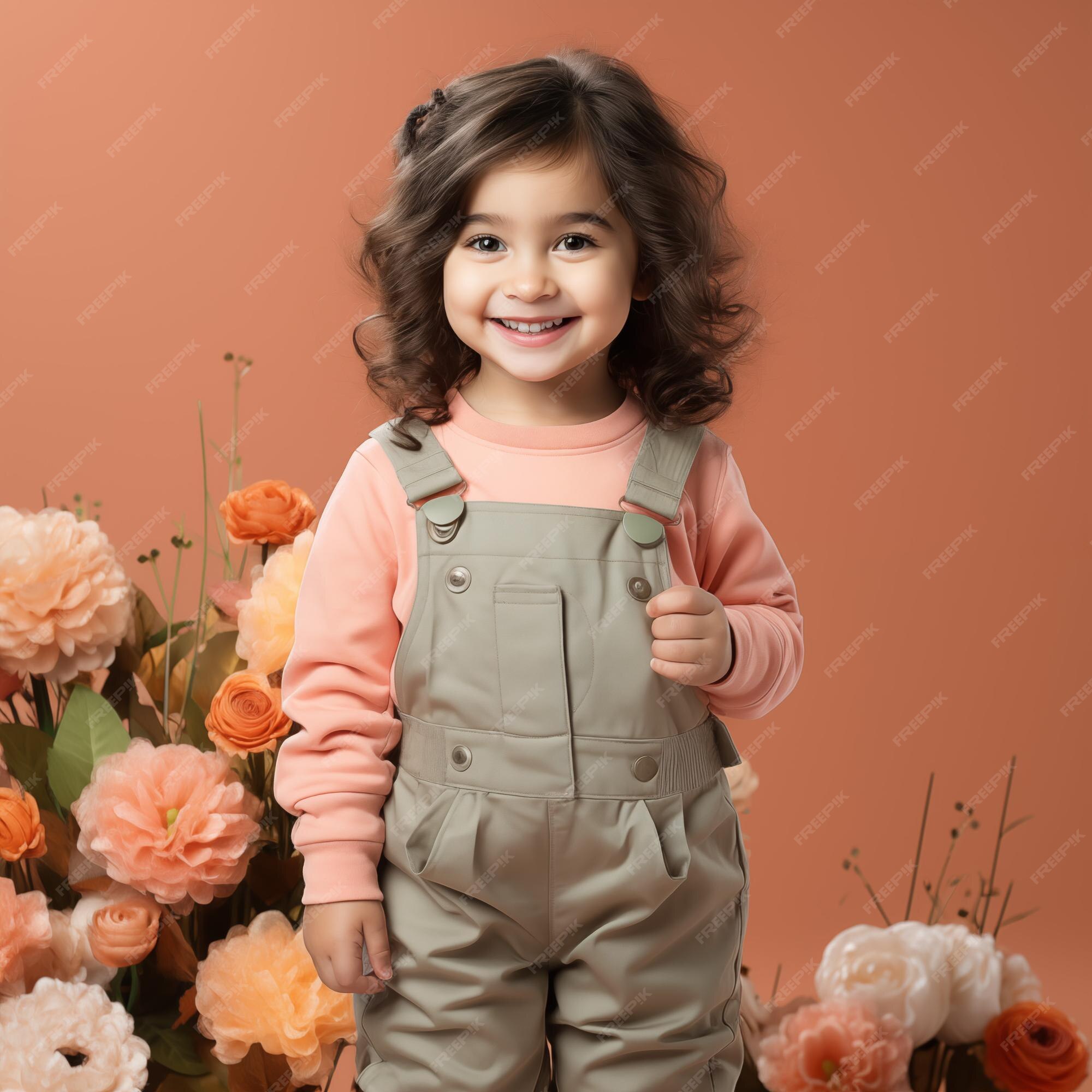 Premium Photo | Beautiful baby girl in funny pose on pastel background Premium Photo | Beautiful baby girl in funny pose on pastel background