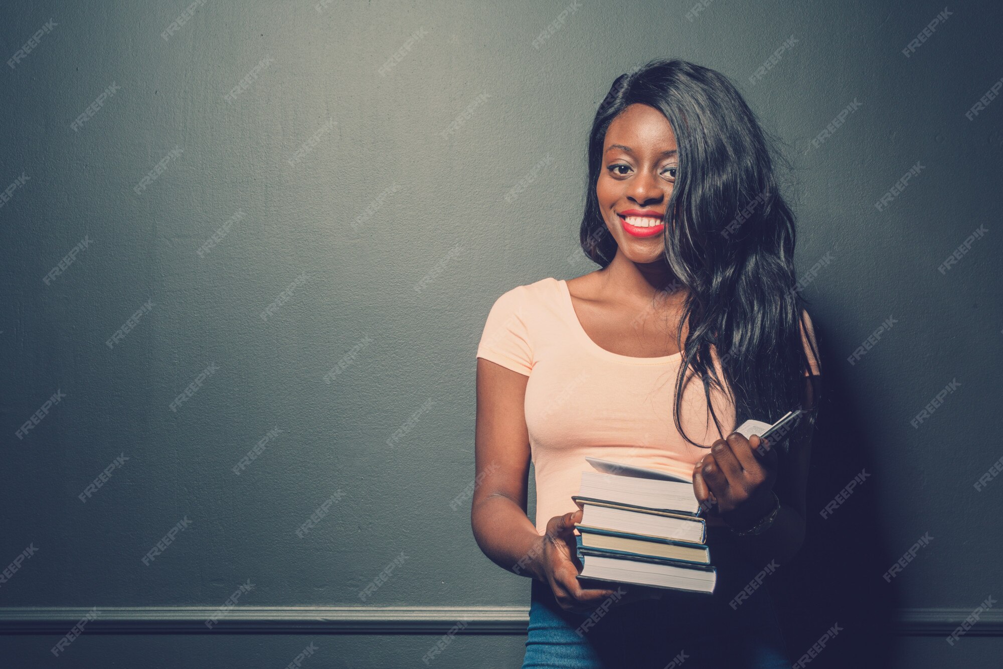 Premium Photo | Beautiful female african american university student ... Premium Photo | Beautiful female african american university student ...