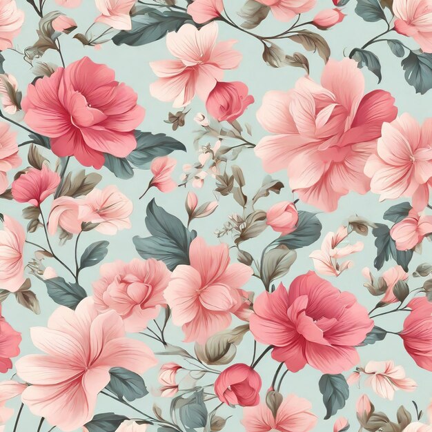 Premium AI Image | beautiful floral flower seamless pattern background ... Premium AI Image | beautiful floral flower seamless pattern background ...