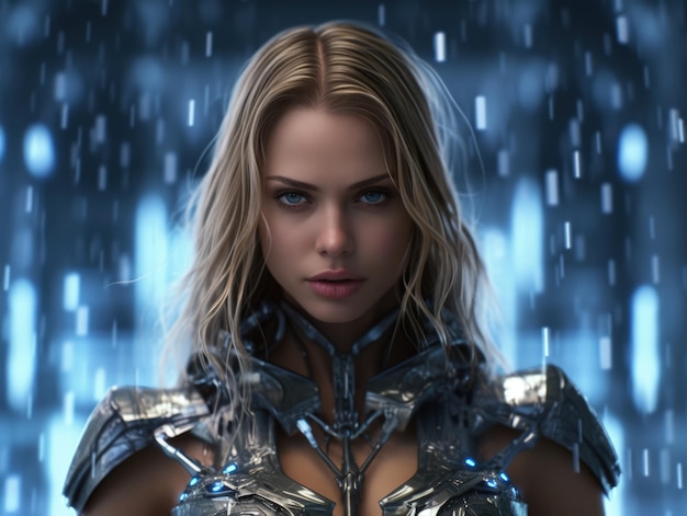 Premium AI Image | Beautiful girl futuristic android cyborg on future Premium AI Image | Beautiful girl futuristic android cyborg on future