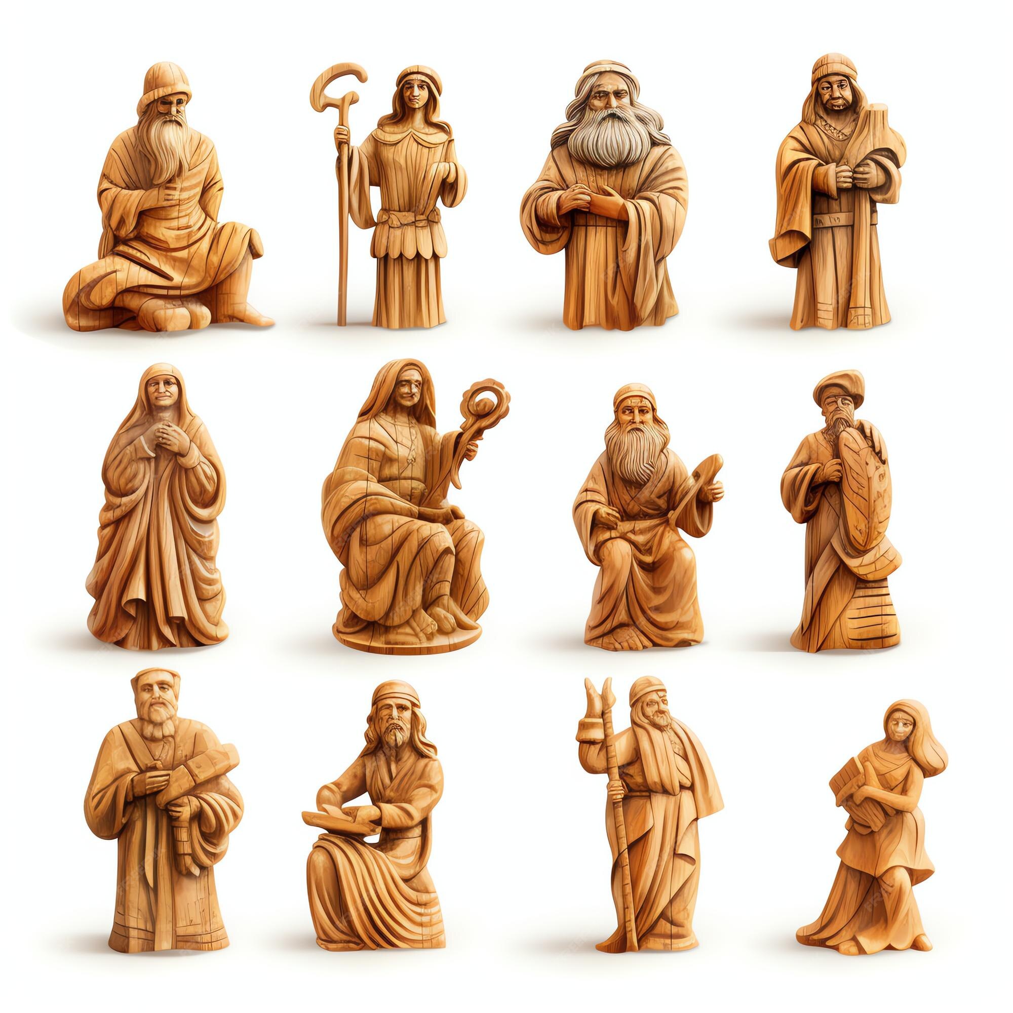 Premium AI Image | beautiful Handcarved wooden figurines Rustic ... Premium AI Image | beautiful Handcarved wooden figurines Rustic ...