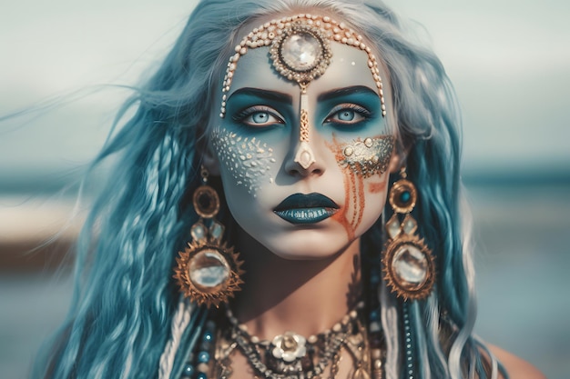 Premium AI Image | Beautiful magical fantasy woman Neural network AI ... Premium AI Image | Beautiful magical fantasy woman Neural network AI ...