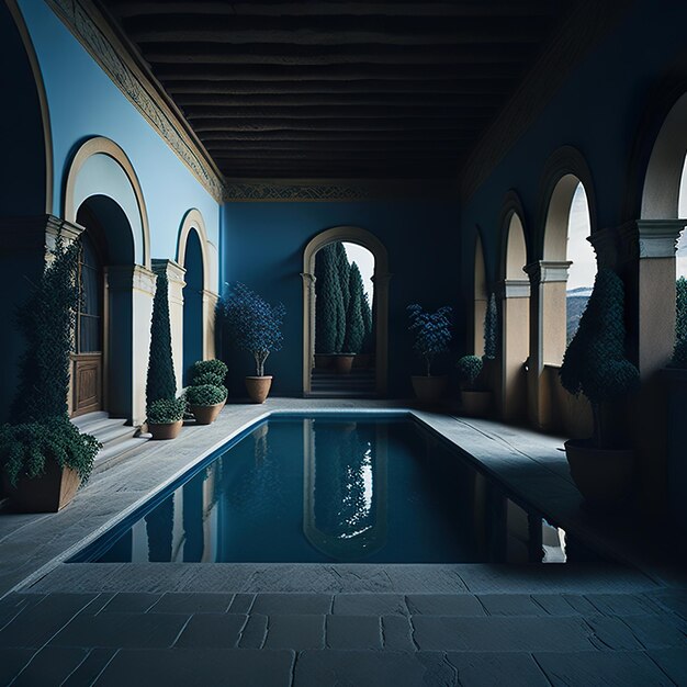 Premium Ai Image Beautiful Mansion With Classic Style Generative Ai