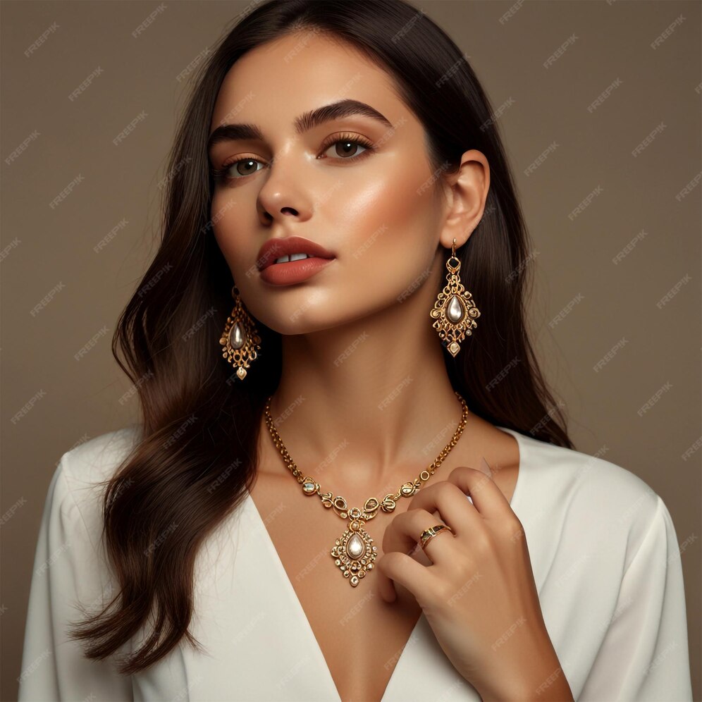 Premium Photo Beautiful Model In Diamond Jewelry