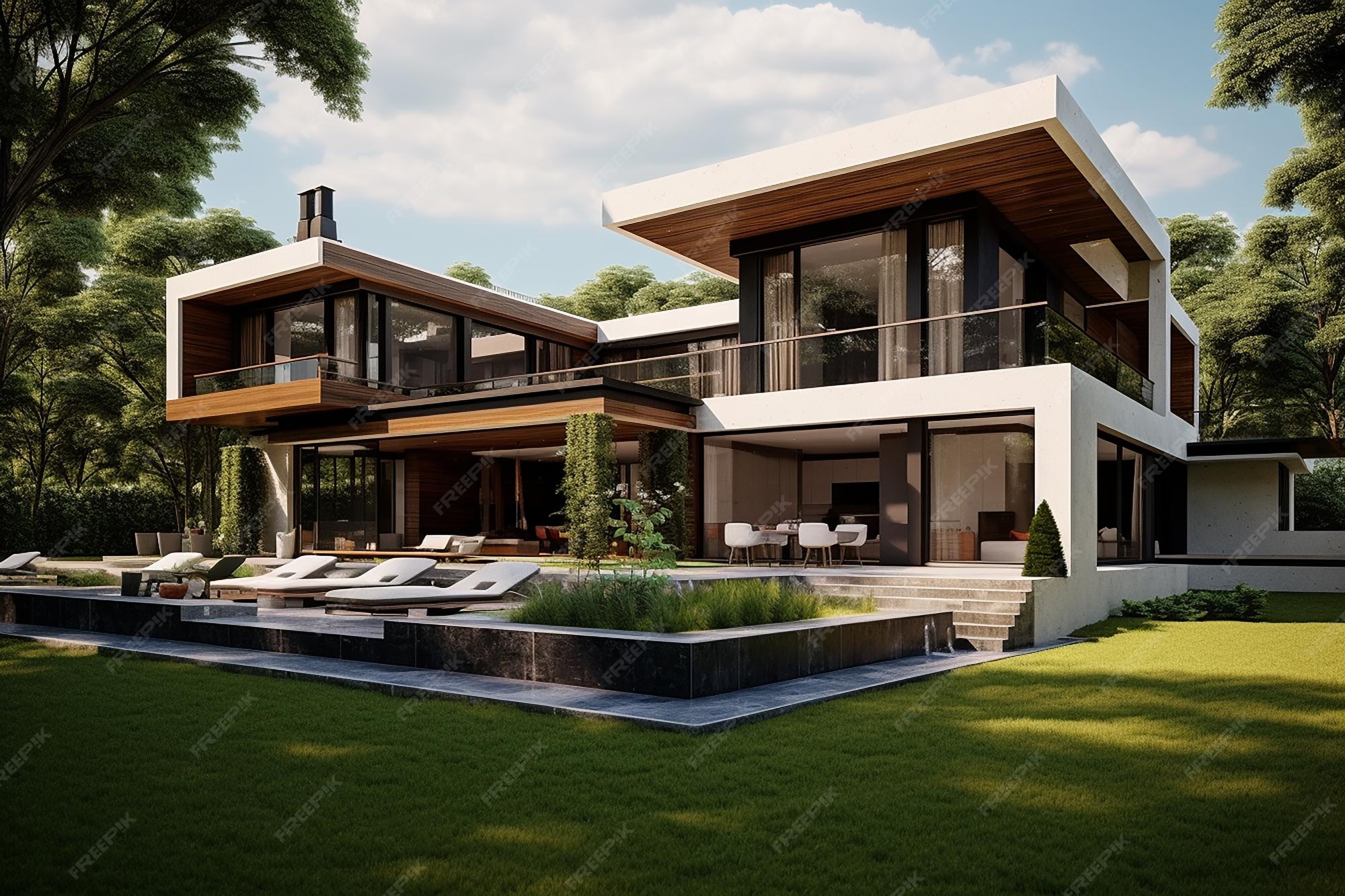 Premium AI Image | A beautiful modern house generated Ai Premium AI Image | A beautiful modern house generated Ai