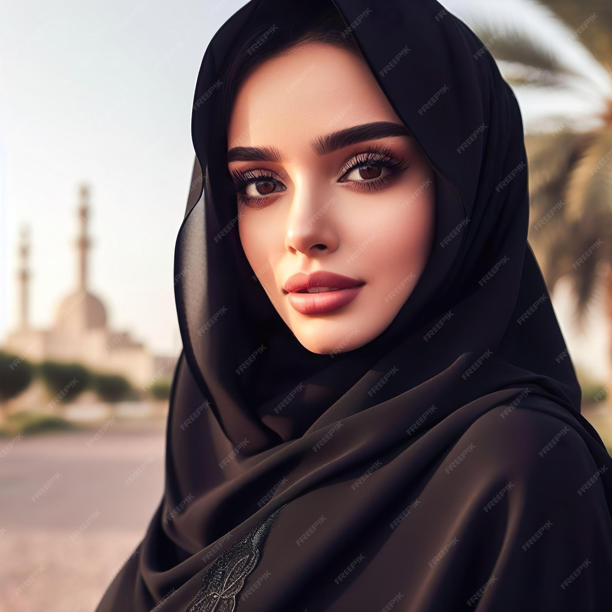 Premium Photo | Beautiful Saudi Arabian woman standing in the ... Premium Photo | Beautiful Saudi Arabian woman standing in the ...