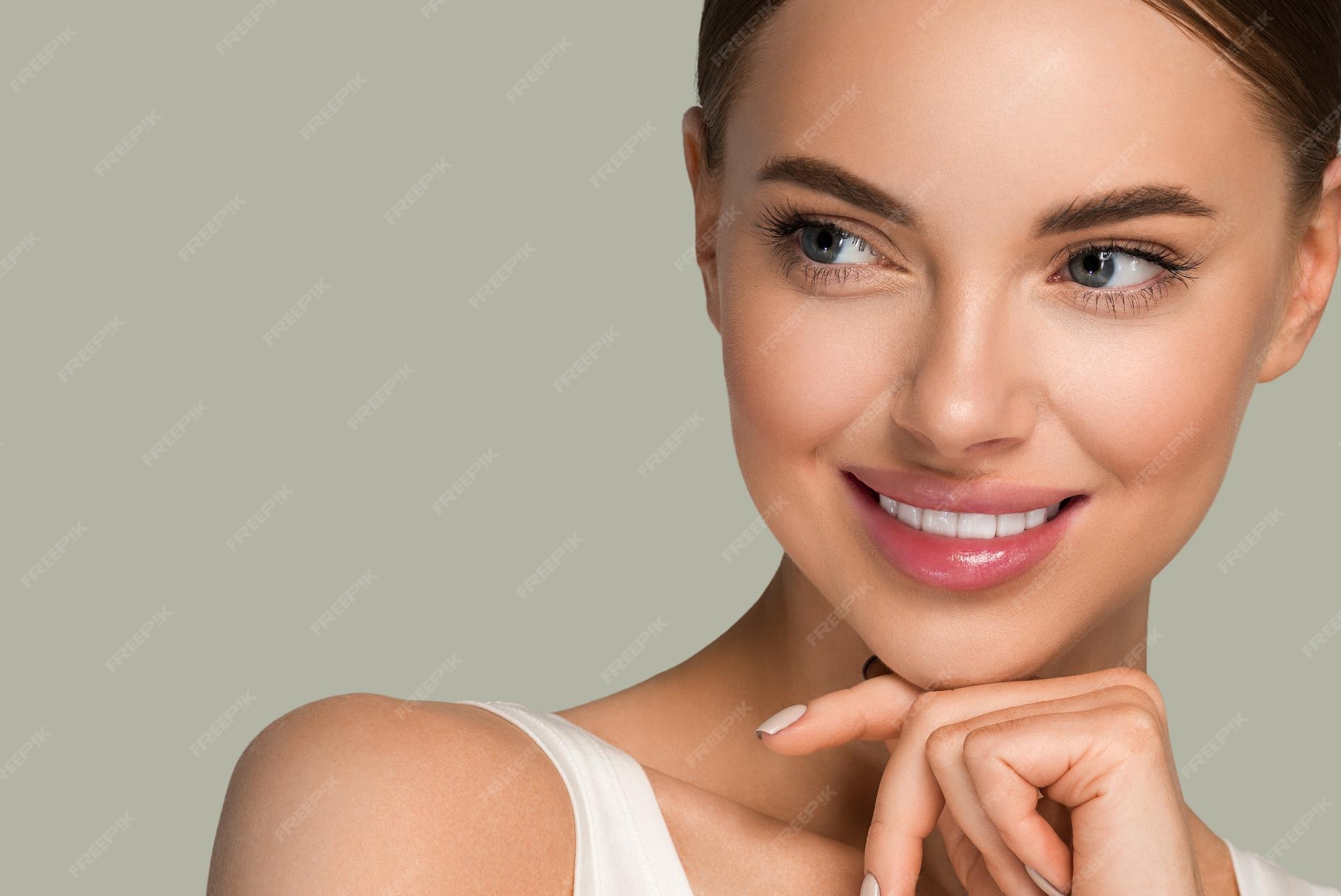 Premium Photo Beautiful Skin Face Woman Natural Make Up Healthy Skin