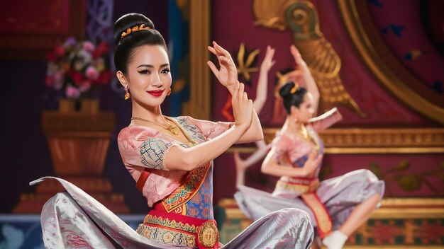 Premium Photo | Beautiful thai woman wearing thai dress and thai dance Premium Photo | Beautiful thai woman wearing thai dress and thai dance