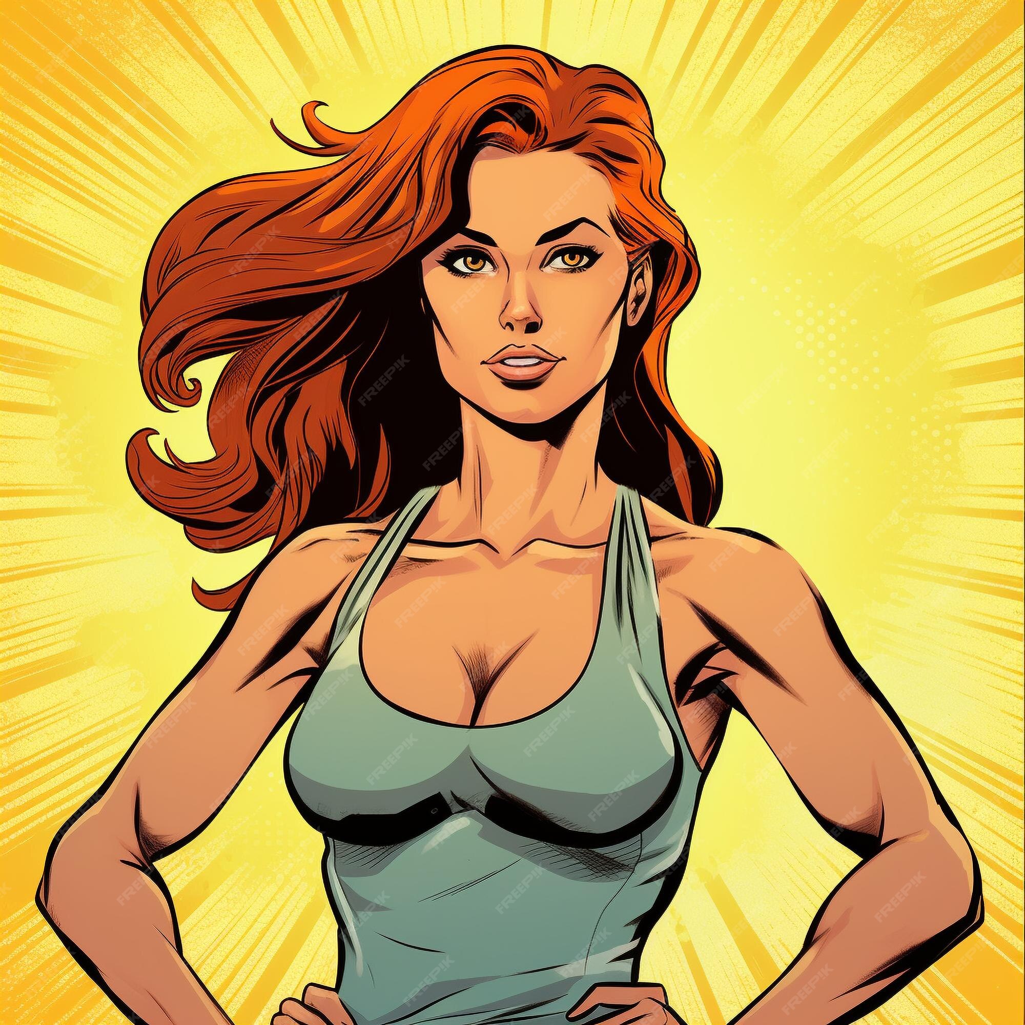 Premium Photo A Beautiful Vintage Comic Pop Art Women Looking Like