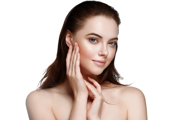 Premium Photo Beautiful Woman Face Portrait Beauty Skin Care Concept