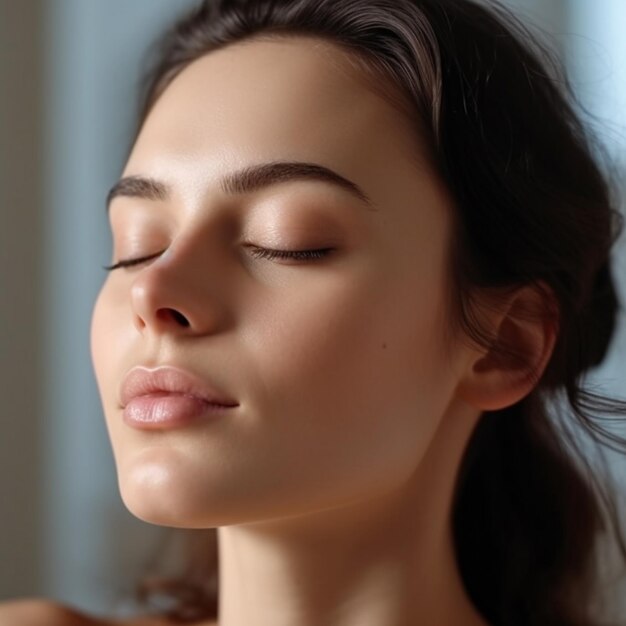 Premium Photo Beautiful Woman Face Skin Care Portrait Of Attractive