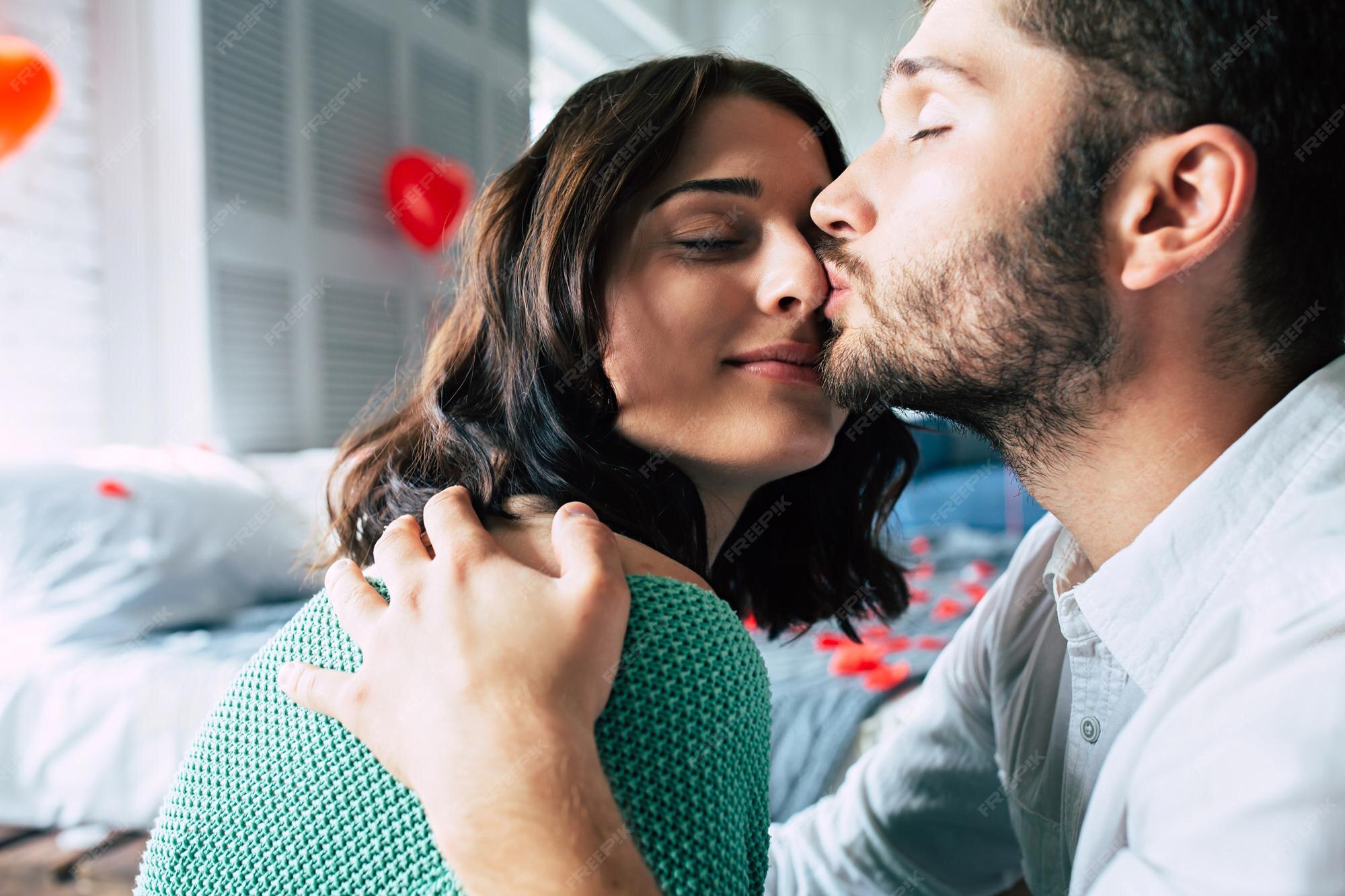 Premium Photo Beautiful Young Tender Lovely Couple Are Kissing And Hugging Each Other While
