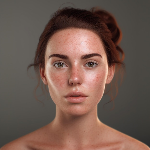 Premium Ai Image Beauty Woman Eyes Face Healthy Pure Skin Natural