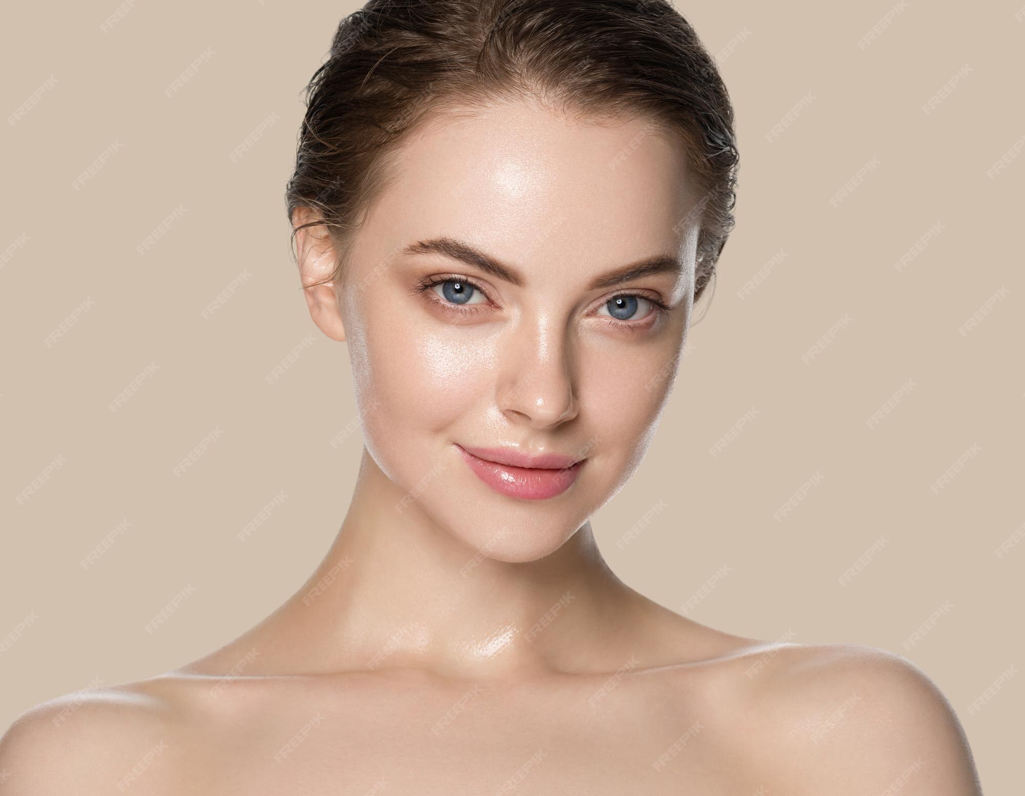 Premium Photo Beauty Woman Healthy Skin Natural Make Up Clean Fresh