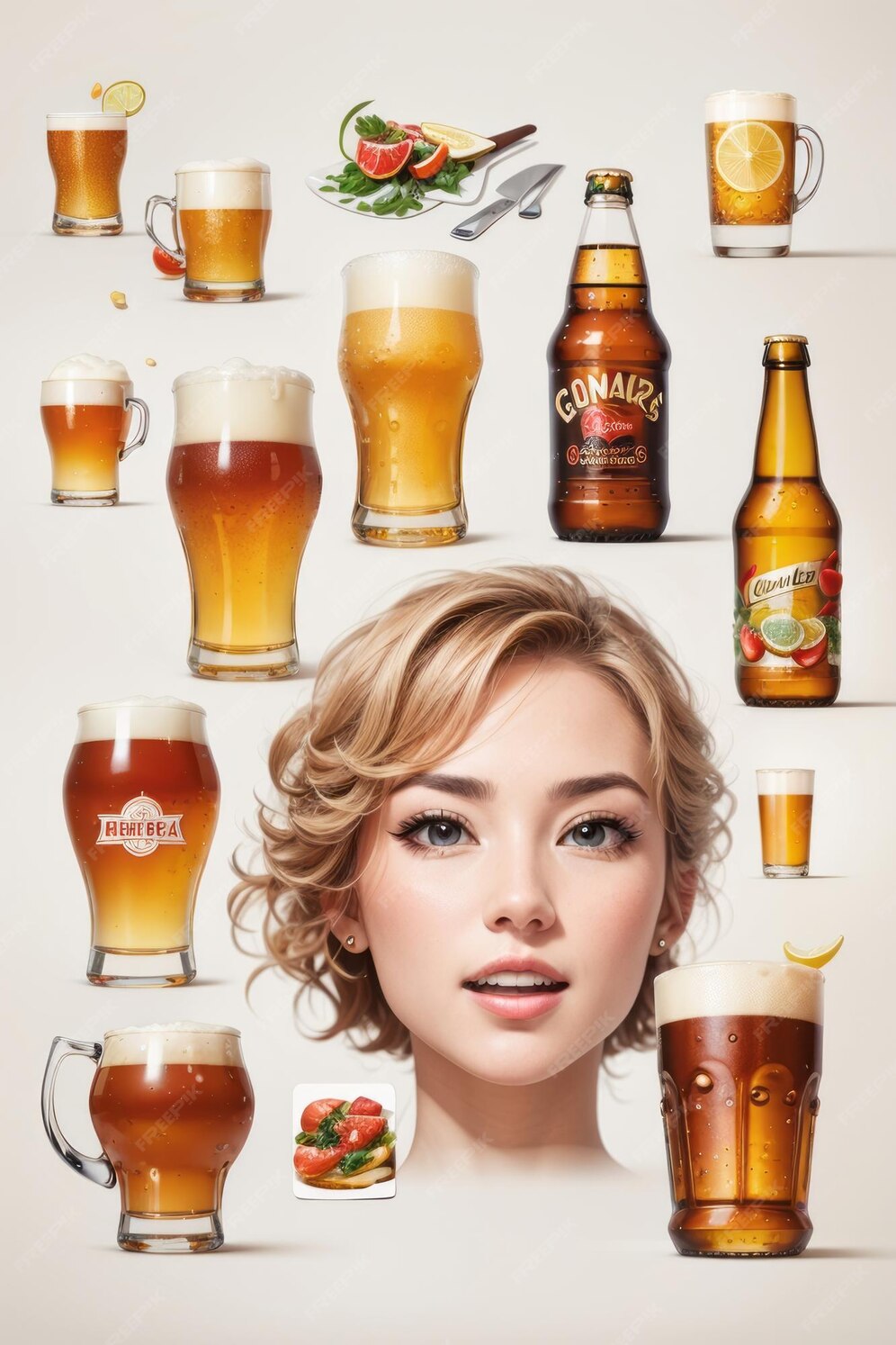 Premium Ai Image Beer Cup Glass Emotion