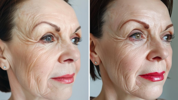Premium Photo Before And After Botox Injections Showing Reduced