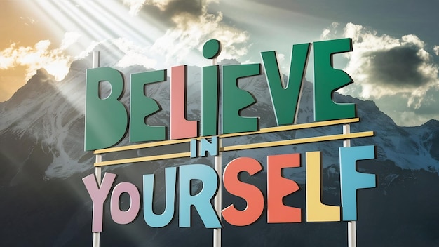 Believe in yourself sign | Premium AI-generated image Believe in yourself sign | Premium AI-generated image