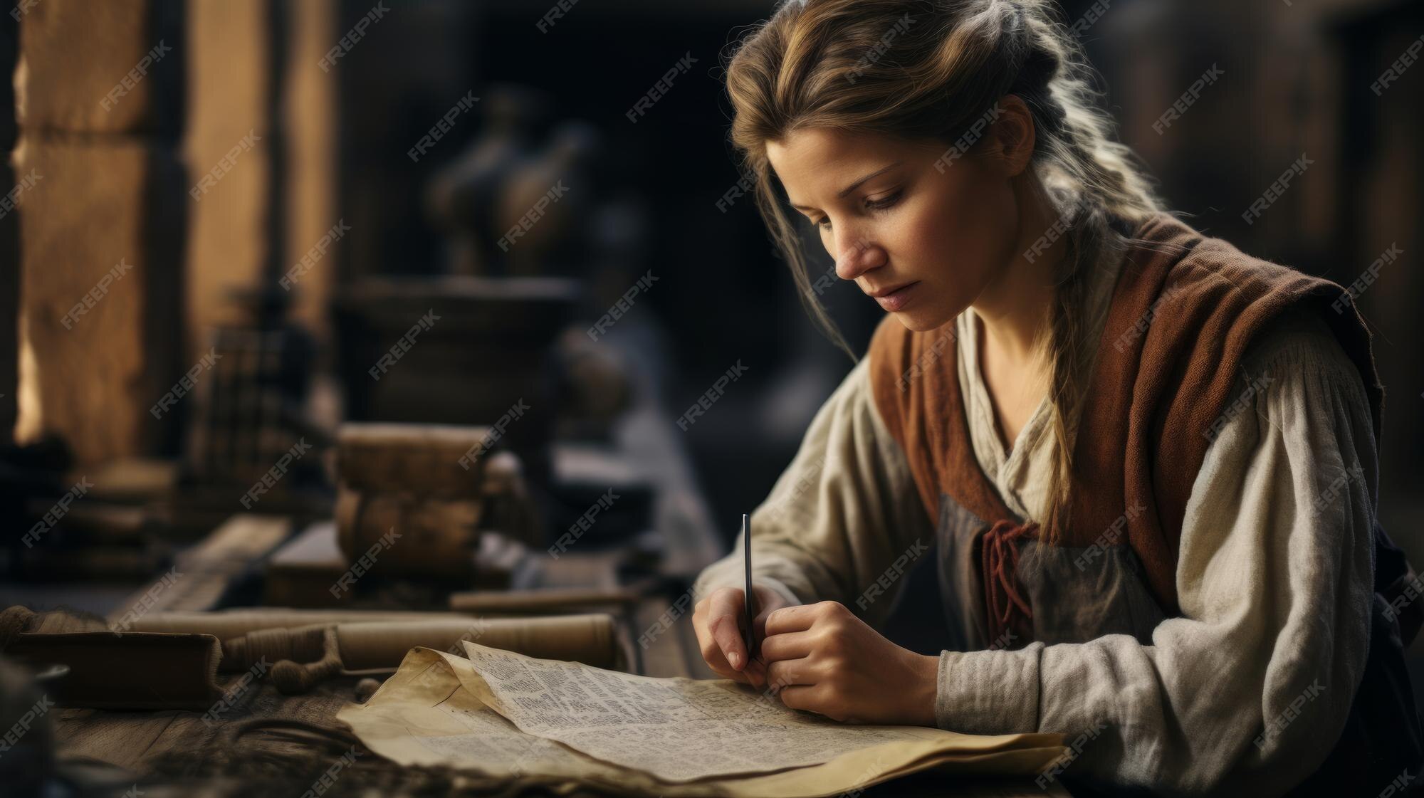 Premium Photo | Bibliologist deciphers ancient script Premium Photo | Bibliologist deciphers ancient script