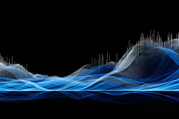 Premium Photo | Big data blue wave visualization Premium Photo | Big data blue wave visualization