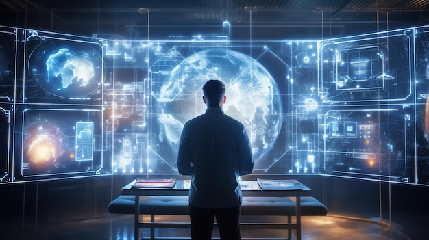 Premium AI Image | Big data technology and data science Data scientist ...