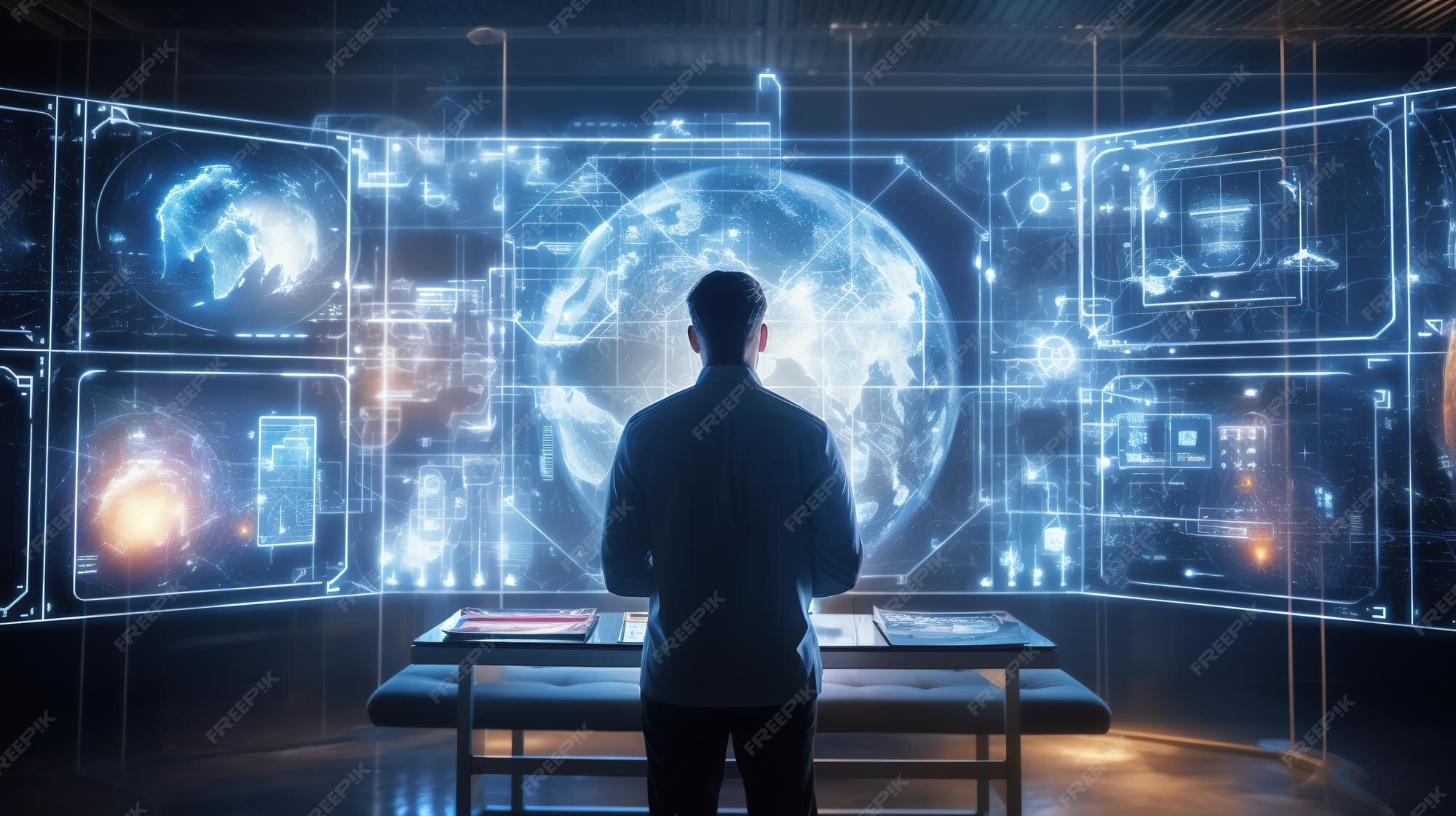 Premium AI Image | Big data technology and data science Data scientist querying analysing and ...