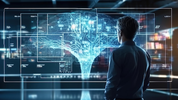 Premium AI Image | Big data technology and data science Data scientist ...