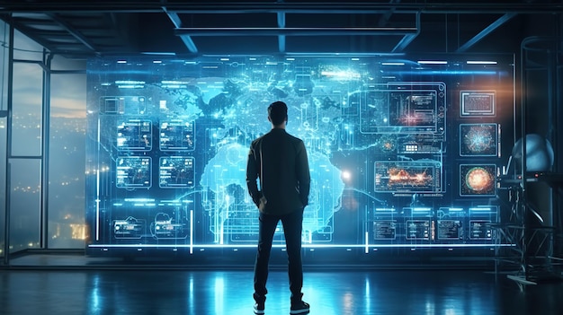 Premium AI Image | Big data technology and data science Data scientist ...