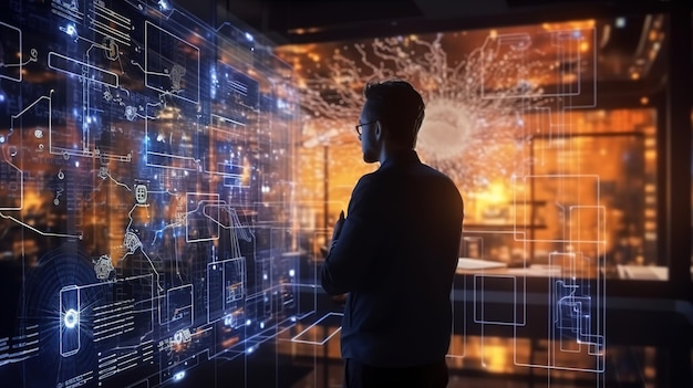 Premium AI Image | Big data technology and data science Data scientist ...