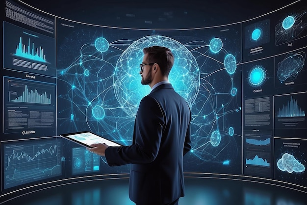 Premium Photo | Big data technology and data science Data scientist ...