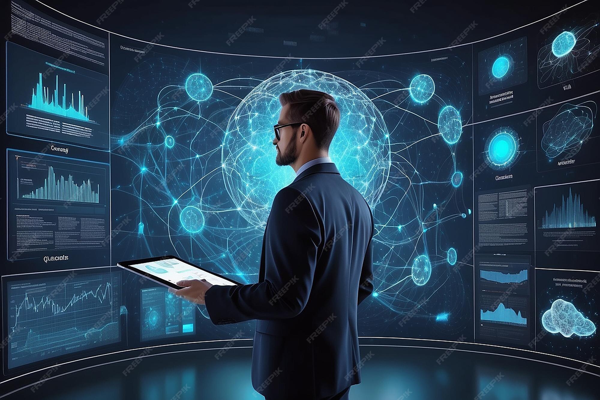 Premium Photo | Big data technology and data science Data scientist ...