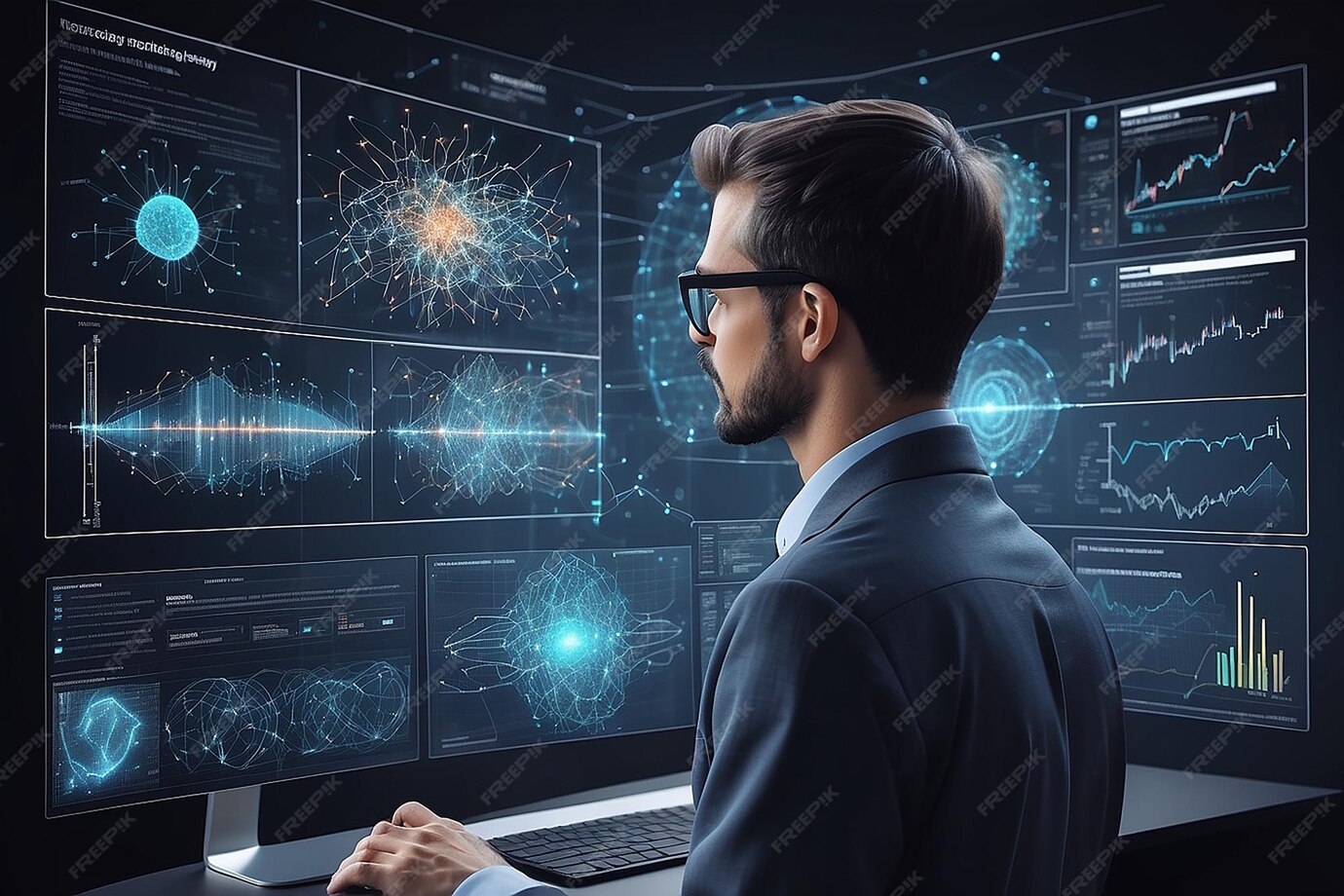 Premium Photo | Big data technology and data science Data scientist ...