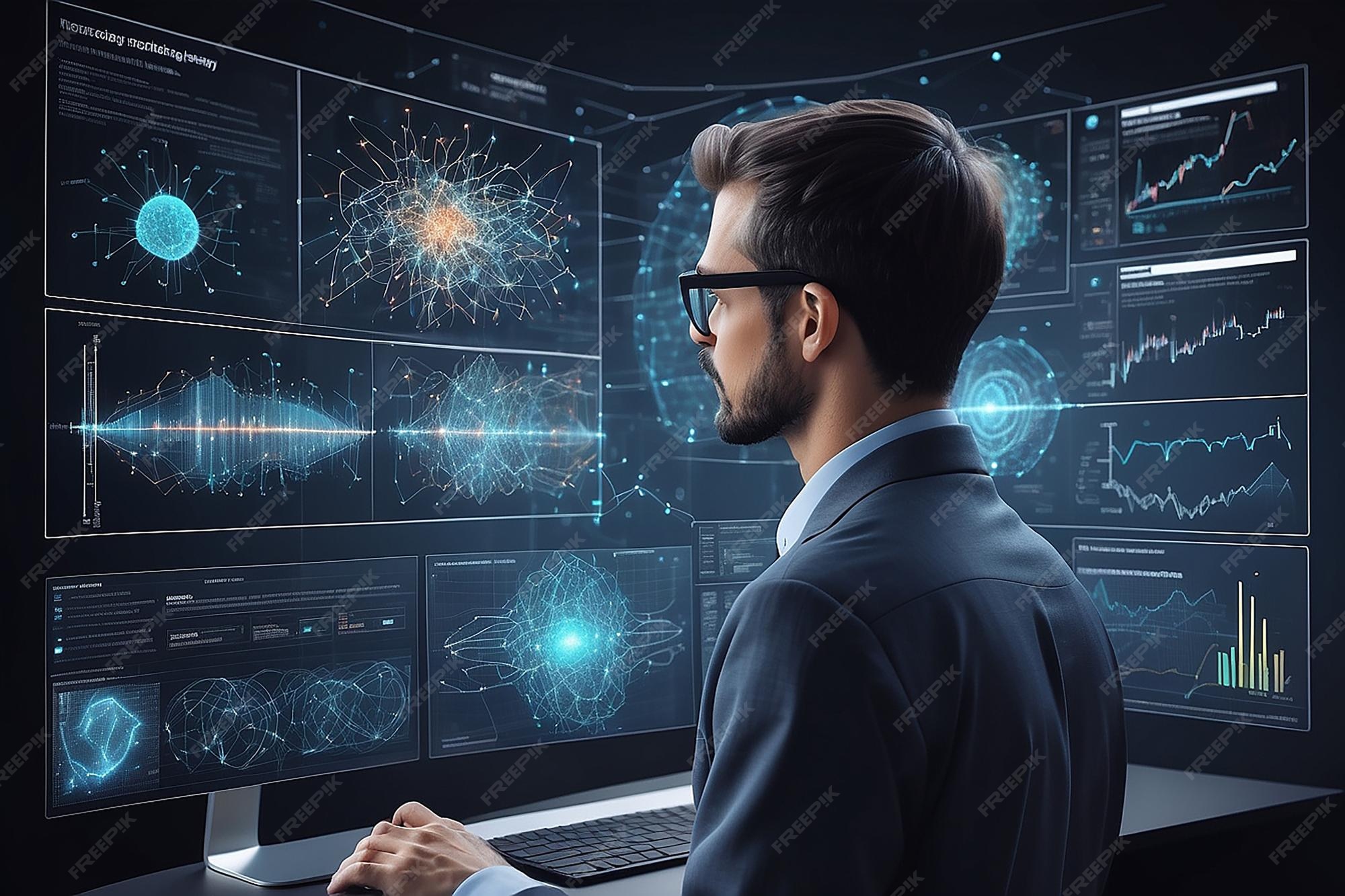 Premium Photo | Big data technology and data science Data scientist querying analysing and ...