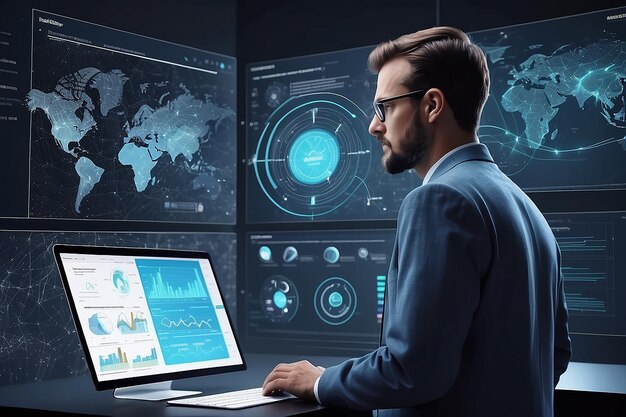 Premium Photo | Big data technology and data science Data scientist ...