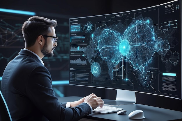 Premium Photo | Big data technology and data science Data scientist ...