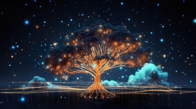 Premium Photo | Big data technology and data science illustration Data ...