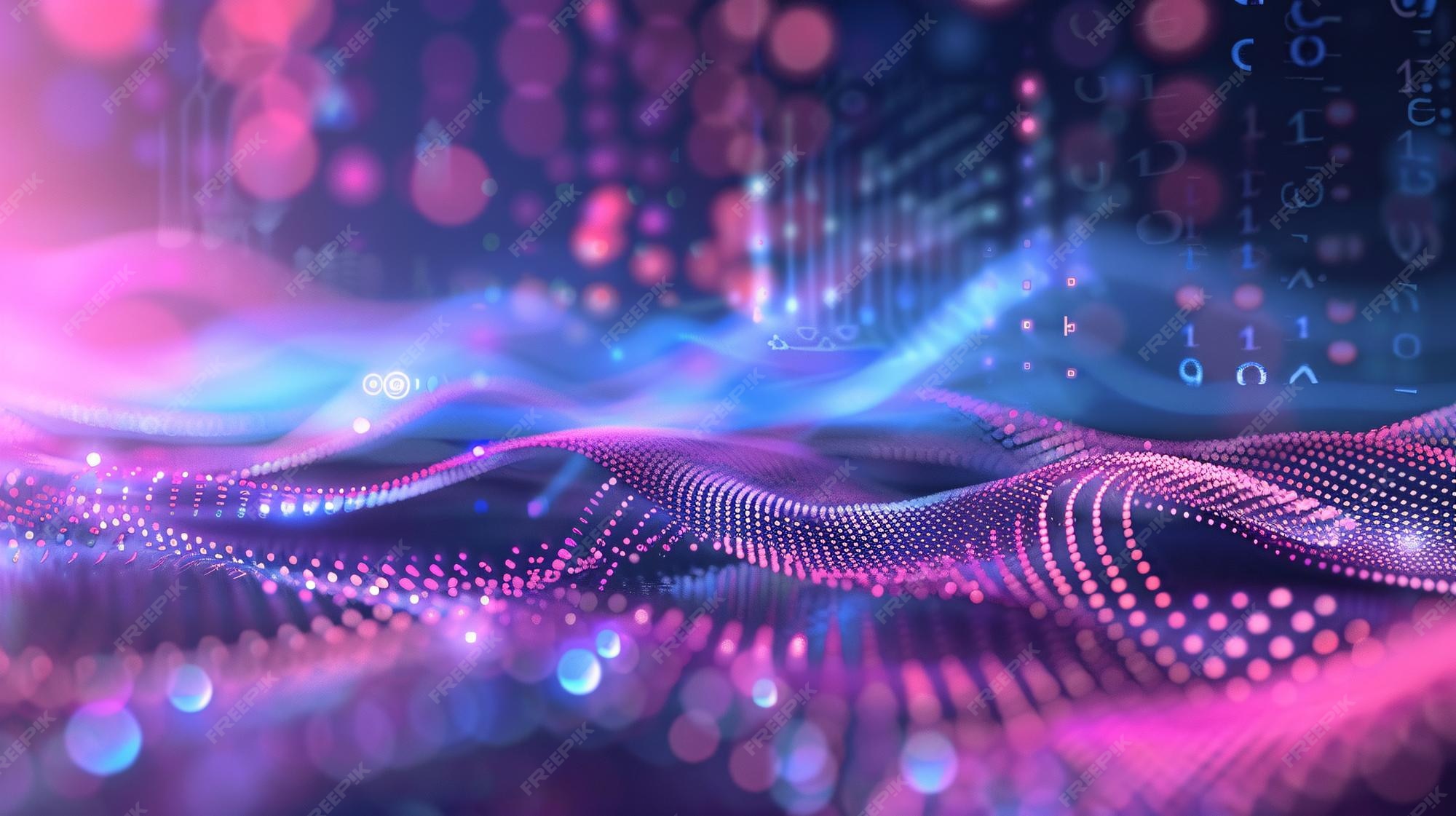 Premium Photo Big Data Visualization With Abstract Streams And Binary Code