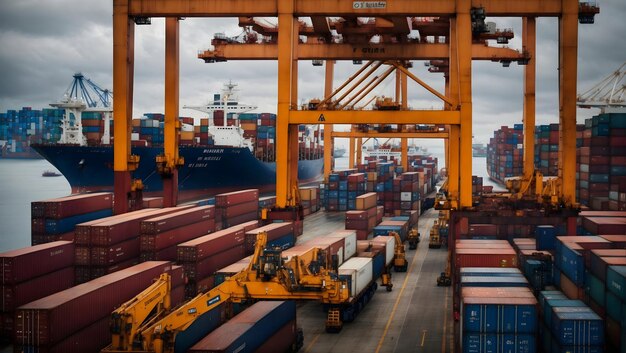 Premium Photo | Big Ship Working At Port Large Container Ship Loading ... Premium Photo | Big Ship Working At Port Large Container Ship Loading ...