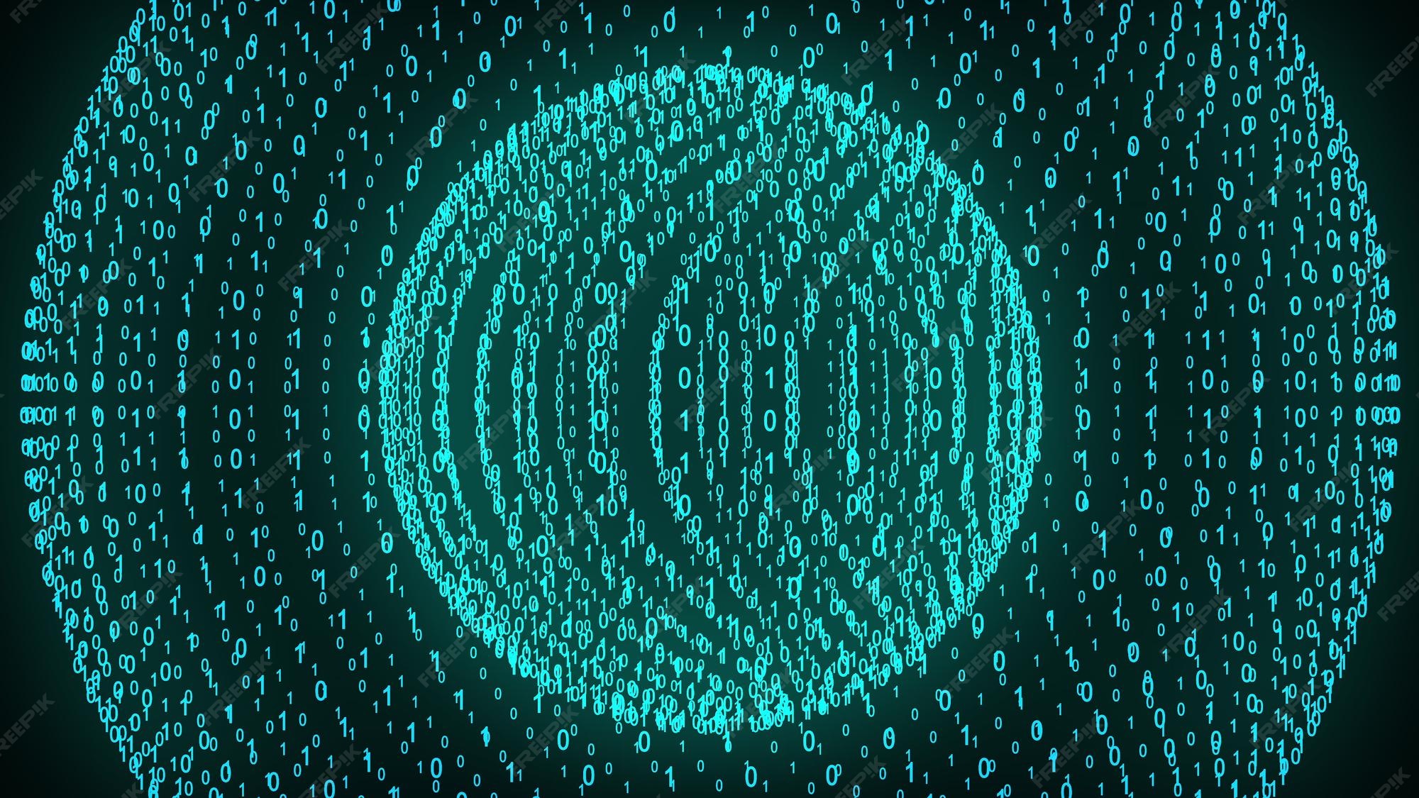 Premium Photo | Big and small binary number spheres computer generated 3d rendering of binary ...