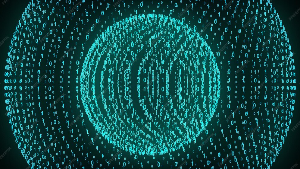 Premium Photo | Big and small binary number spheres computer generated ...