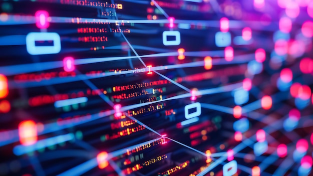 Premium Photo | Binary Blueprint Abstract Digital Background ...